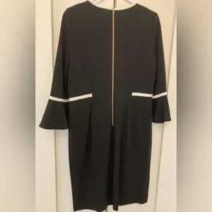 Calvin Klein | Dresses | Classic Calvin Klein Black Dress With White ...